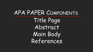 APA Method of Research | PPSX