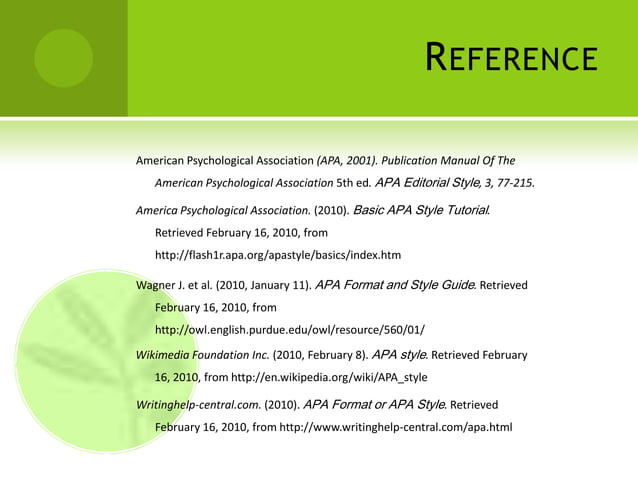 American psychological association (apa) | PPTX