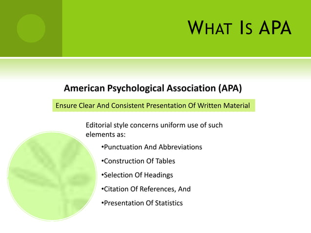 American psychological association (apa) | PPTX