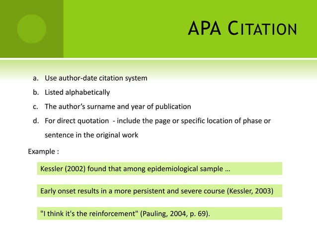 American psychological association (apa) | PPTX