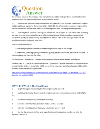 American public university math 110 complete course | PDF