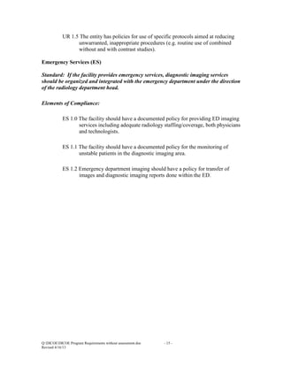 American radiology accreditation reqmts 2013 | PDF