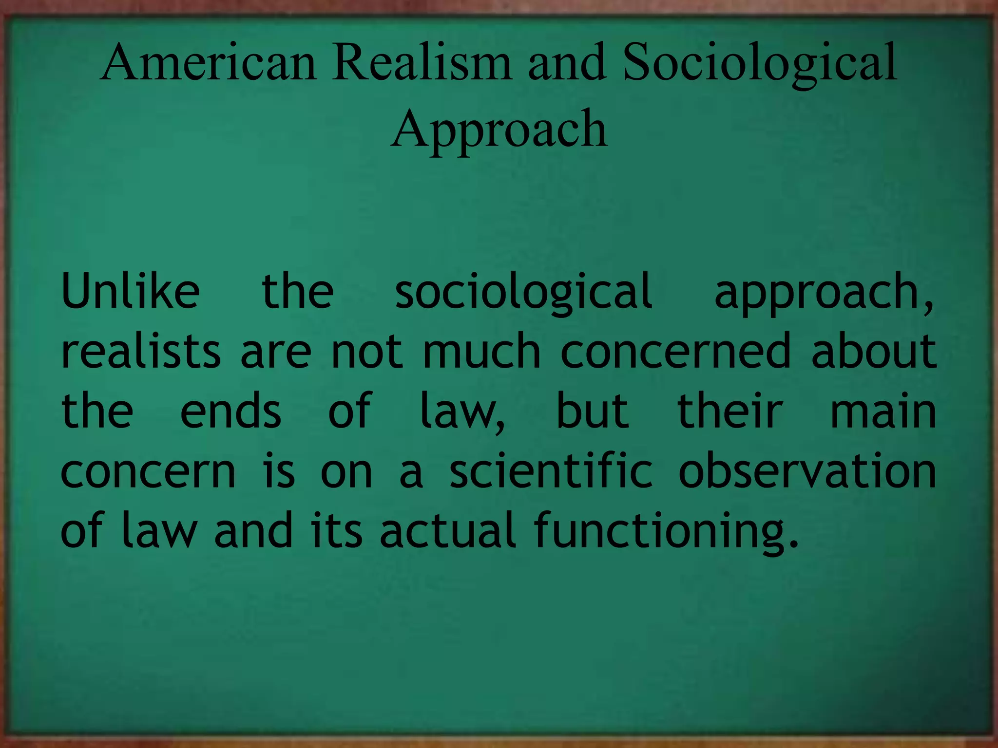 American realism- Legal Theory | PPTX