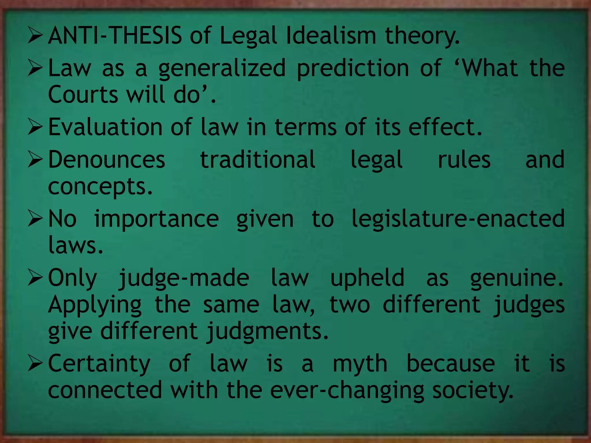 American realism- Legal Theory | PPTX
