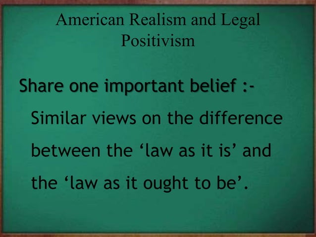 American realism- Legal Theory | PPTX