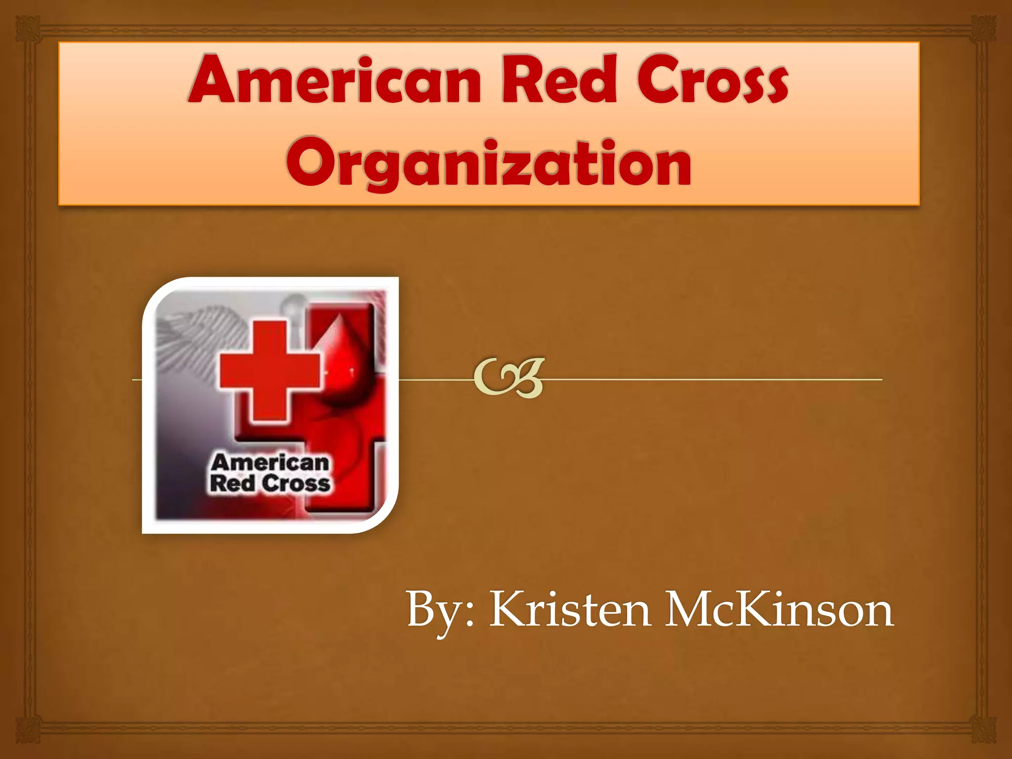 American red cross organization | PPT