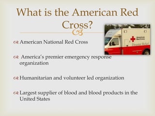 American red cross organization | PPTX