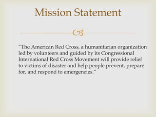 American red cross organization | PPT