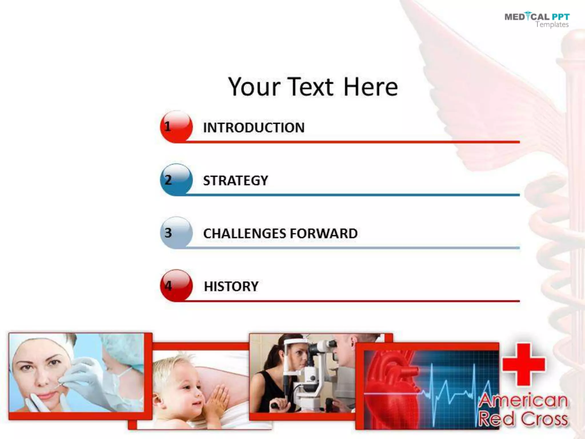 American Red Cross PowerPoint Template - www.medicalppttemplates.com