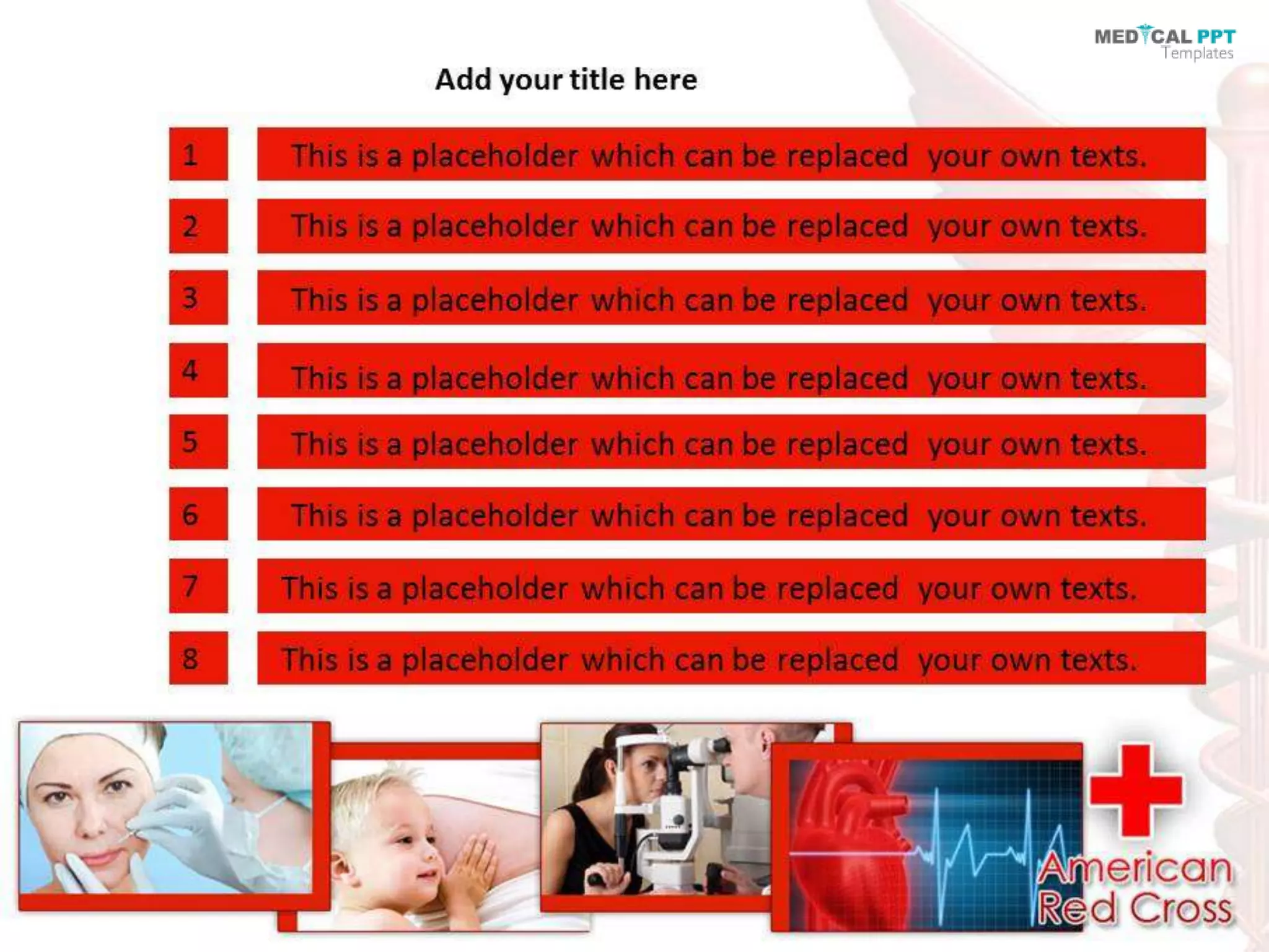 American Red Cross PowerPoint Template - www.medicalppttemplates.com