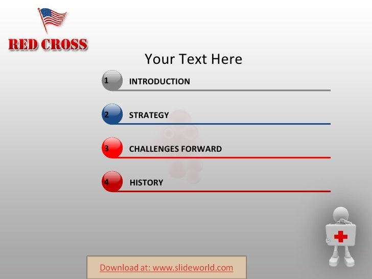 American Red Cross Sign Powerpoint Template