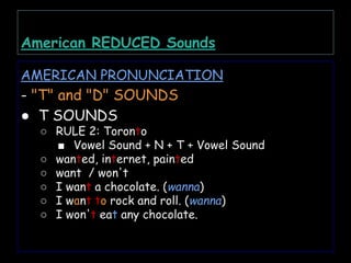 American reduced sounds | PPT