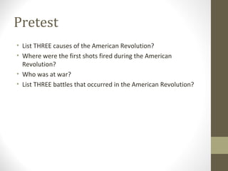 American revoltuion unit | PPT