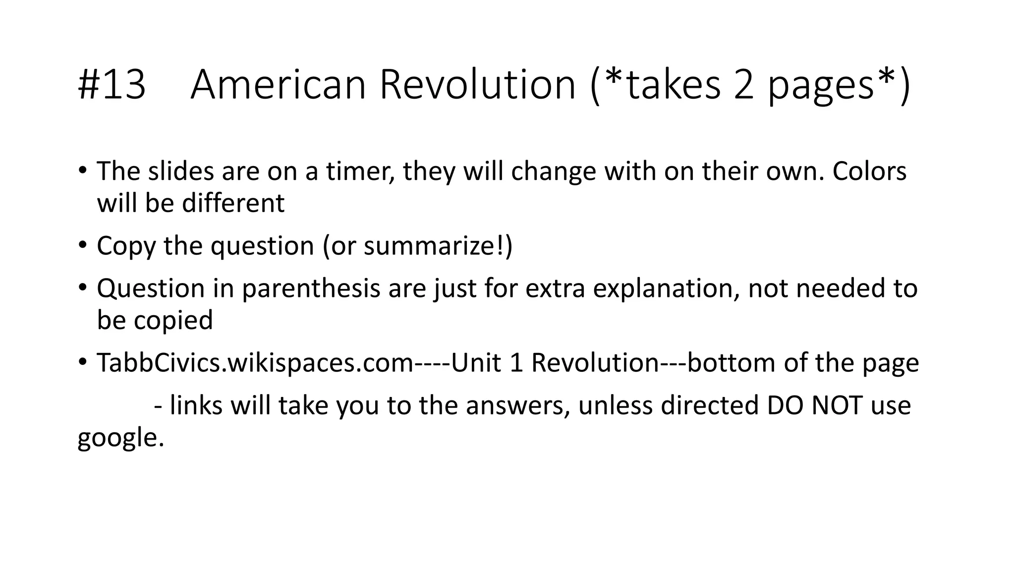 American revolution | PPT