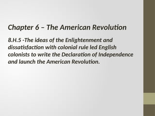 American Revolution- Causes and Timeline | PPT