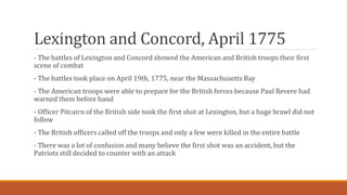 American revolution and battles | PPTX