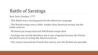 American revolution and battles | PPTX