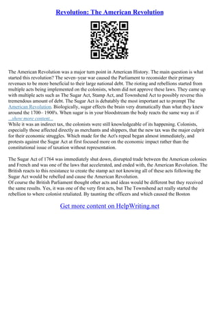 American Revolution Essay | PDF