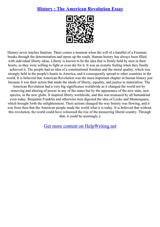 American Revolution Essay | PDF