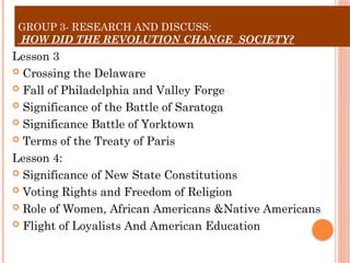 US History, The American Revolutionary Periodpptx | PPTX