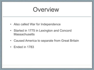 American revolution | PPTX