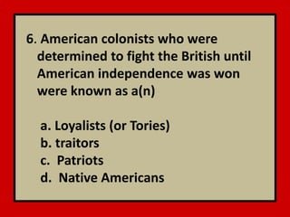 American Revolution Pre-assessment.pptx
