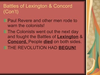 American revolution review | PPT