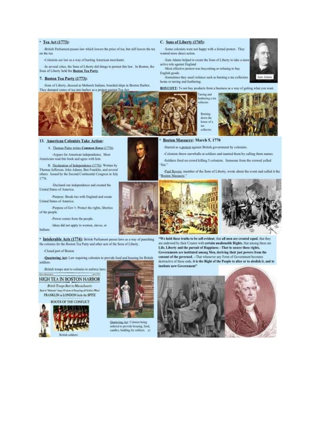 American revolution slides | DOCX