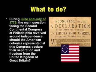 American revolution through declaration of independence | PPT
