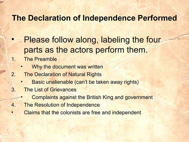 American revolution through declaration of independence | PPT
