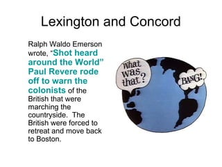 American revolution through declaration of independence | PPT