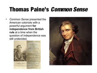 American revolution through declaration of independence | PPT