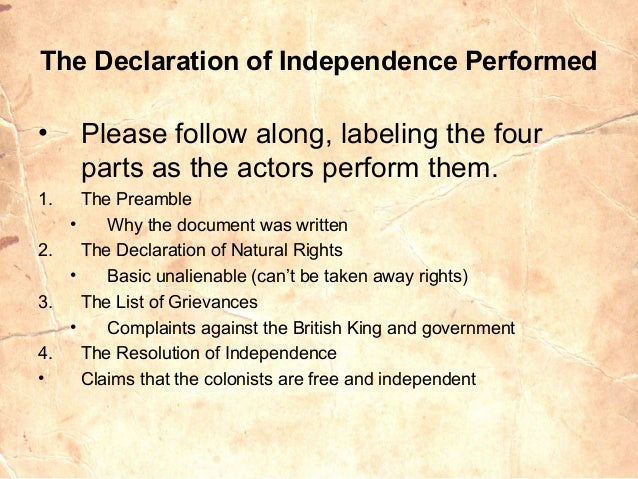 American revolution through declaration of independence