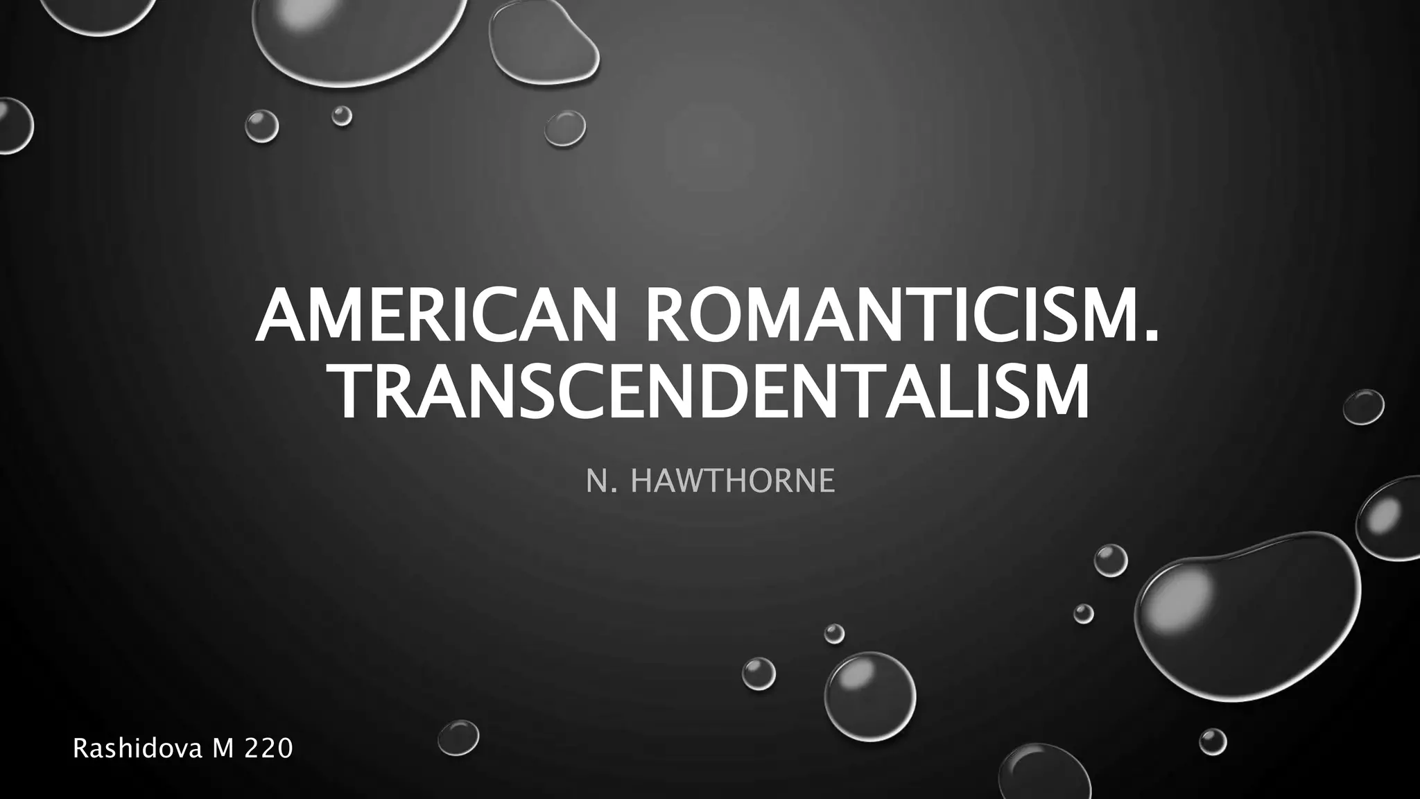 American romanticism | PPTX