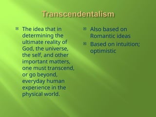 american romanticism dark and trans intro.ppt