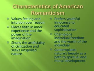 american romanticism dark and trans intro.ppt