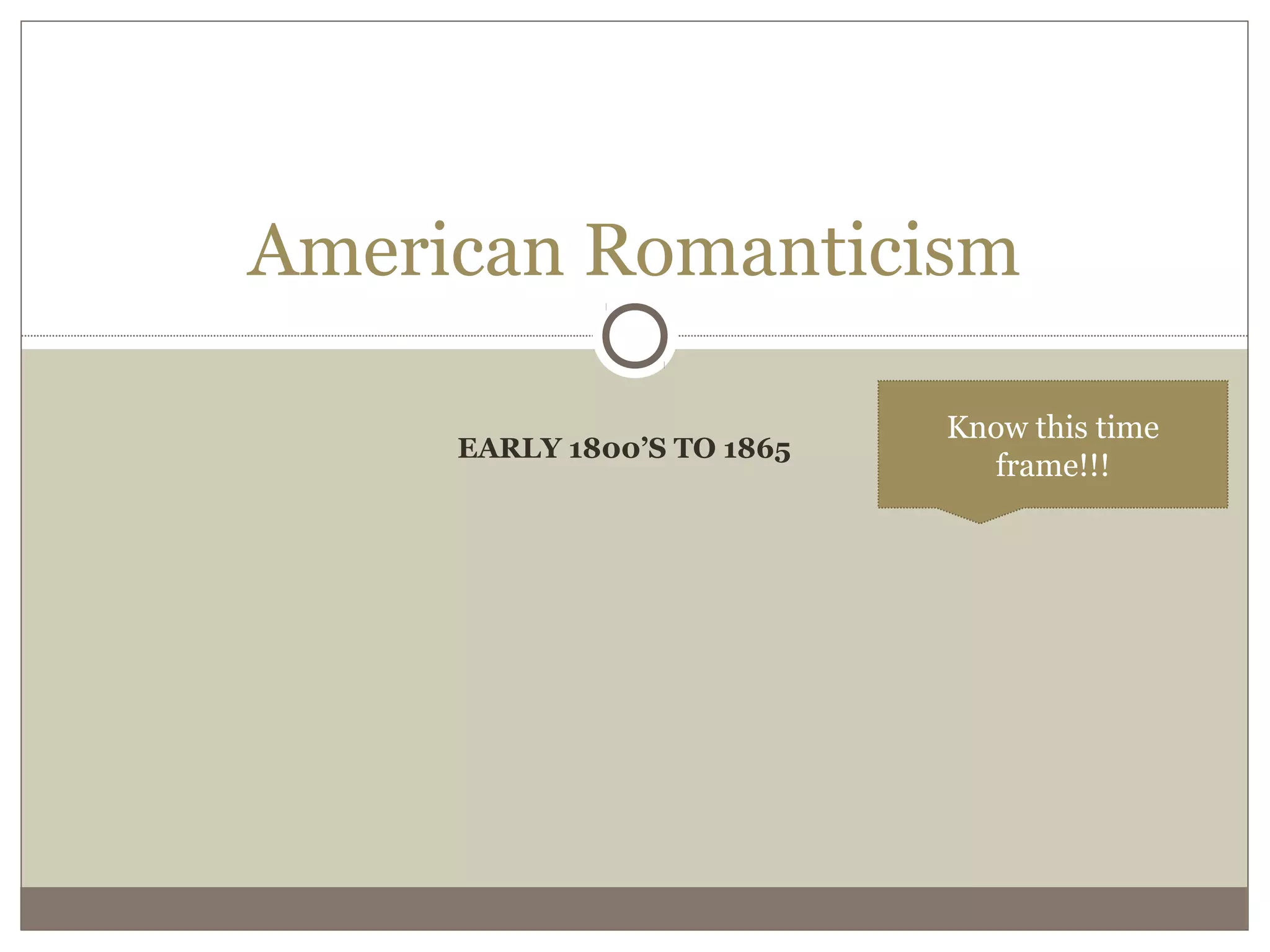 American Romanticism Literature | PPT