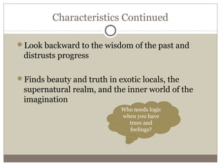 Romanticism Literature Characteristics