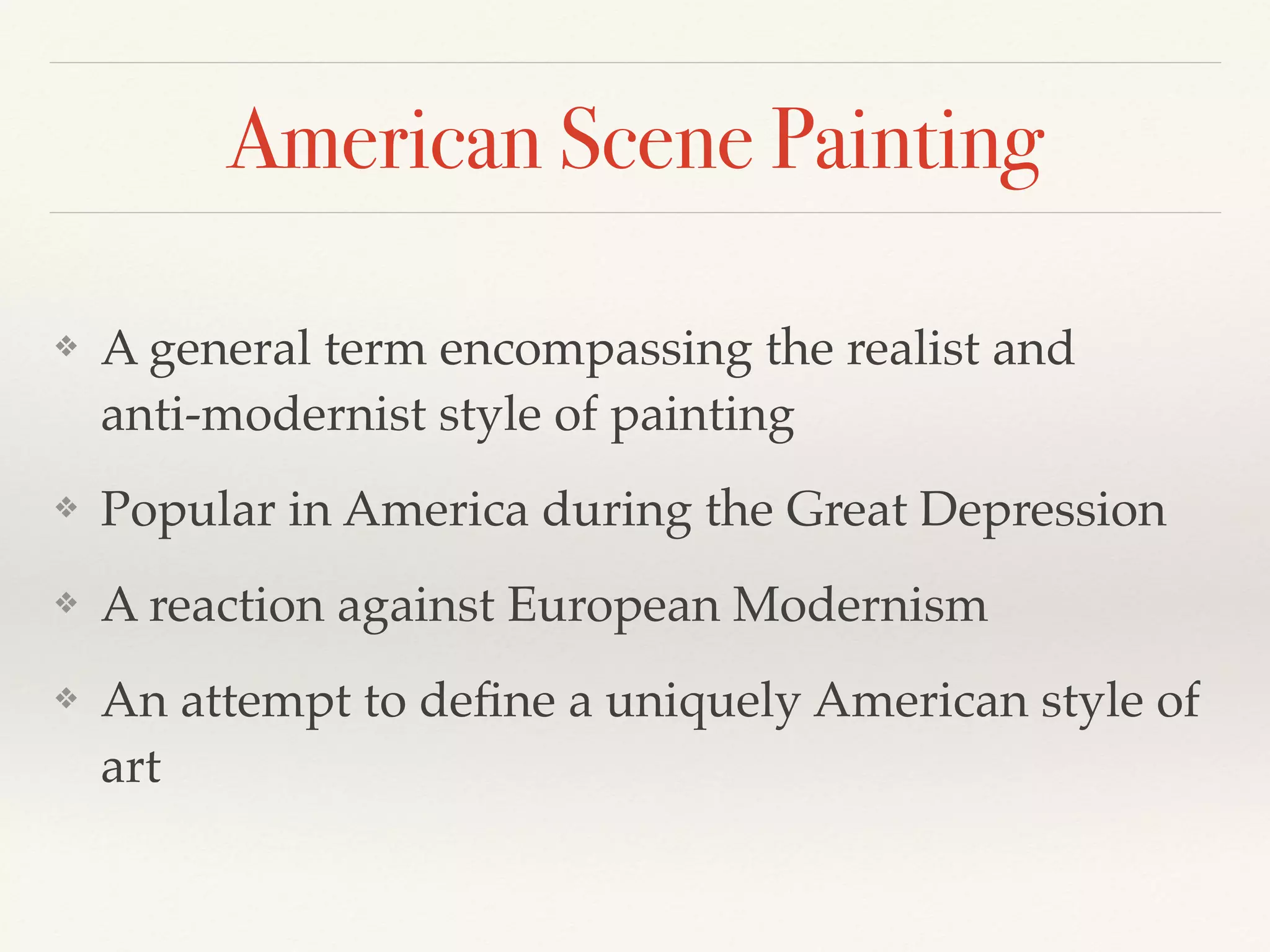 American Scene Painting | PPT