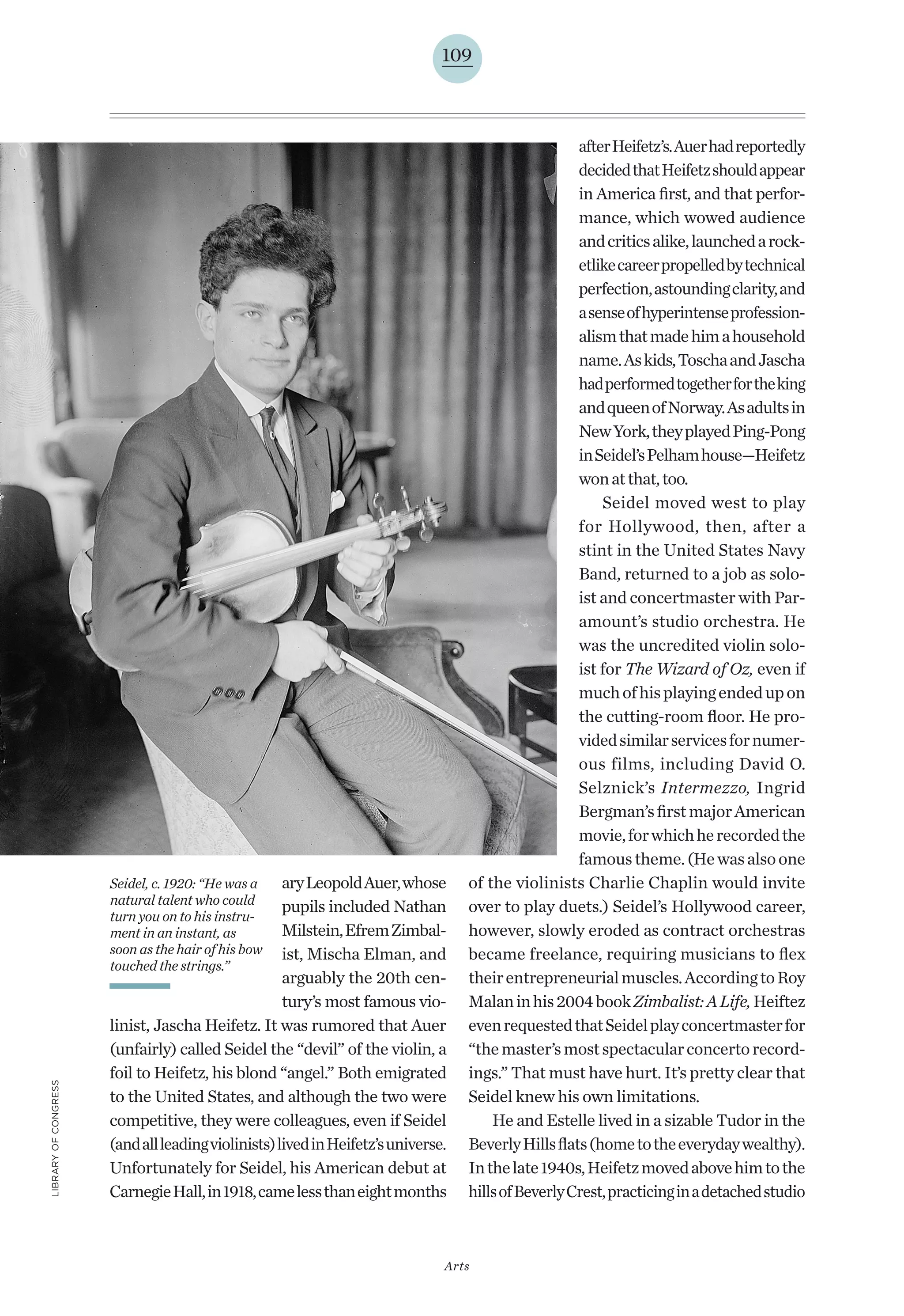 Toscha Seidel, "The Sound of Tinseltown" by Adam Baer, The American ...