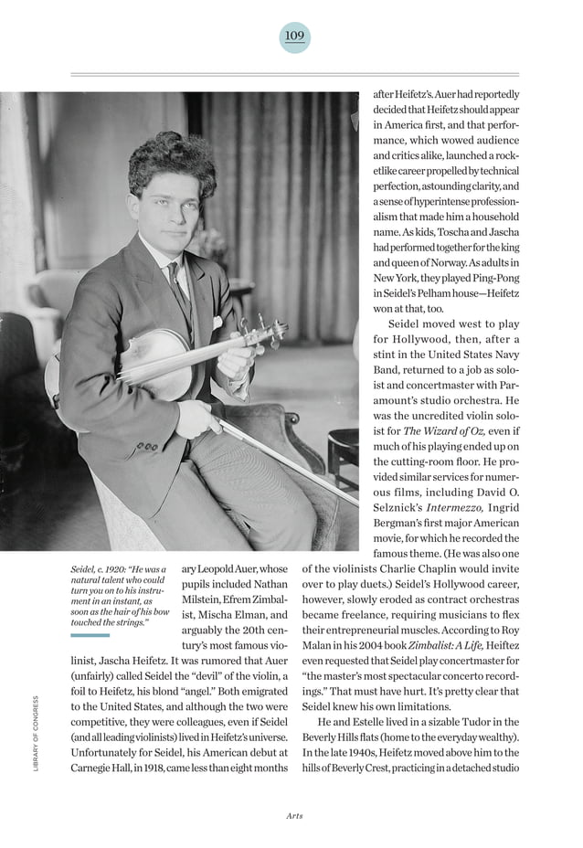 Toscha Seidel, "The Sound of Tinseltown" by Adam Baer, The American ...