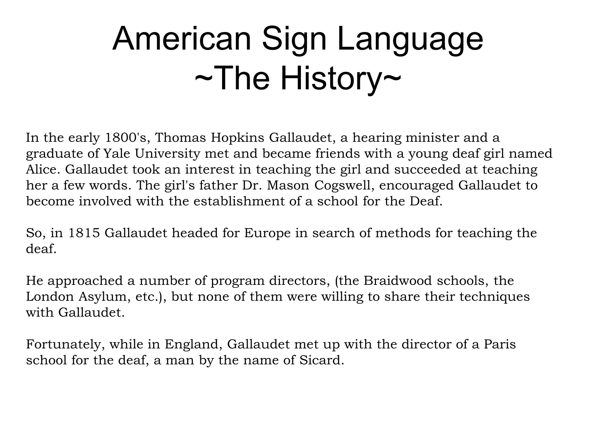 American sign language powerpoint | PPTX