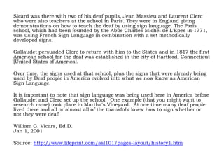 American sign language powerpoint | PPTX