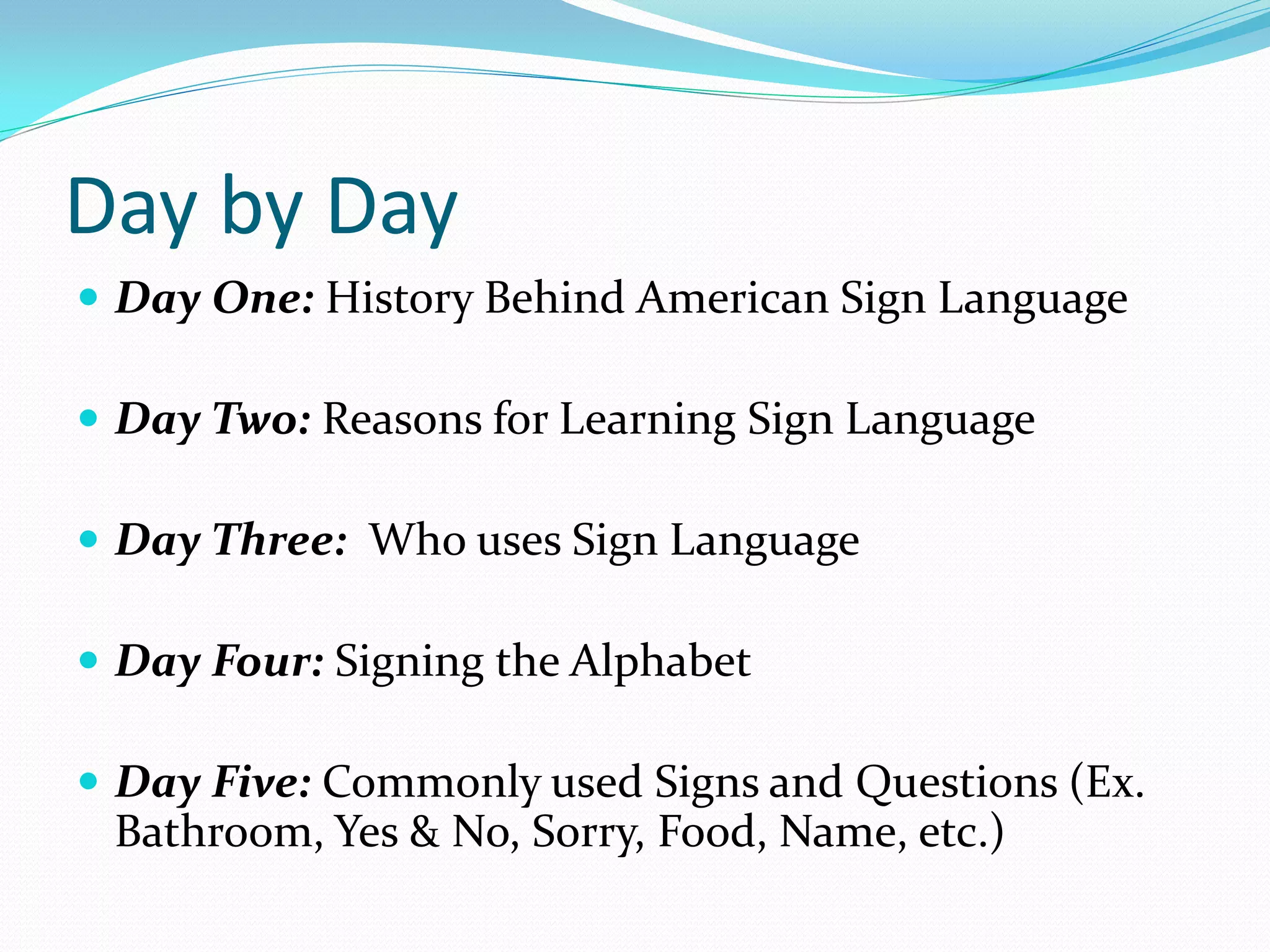 American sign language unit plan | PDF