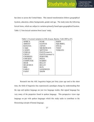 American Sign Language Verb Categories Within Constructed Action | PDF