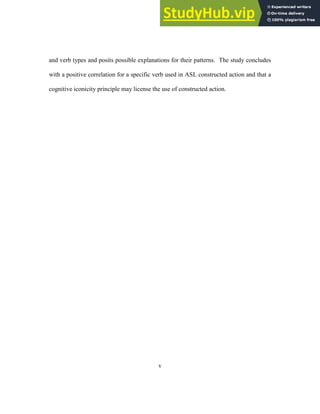 American Sign Language Verb Categories Within Constructed Action | PDF