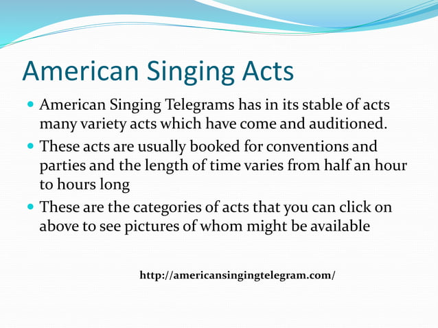 American singing telegrams of las vegas | PPT