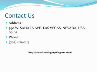 American singing telegrams of las vegas | PPTX