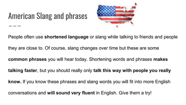 American slang (hard) | PPTX