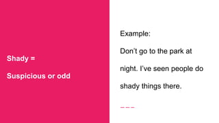 American slang (hard) | PPTX